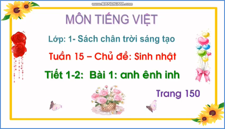 Bài 1: anh ênh inh (Tiết 1 + 2)